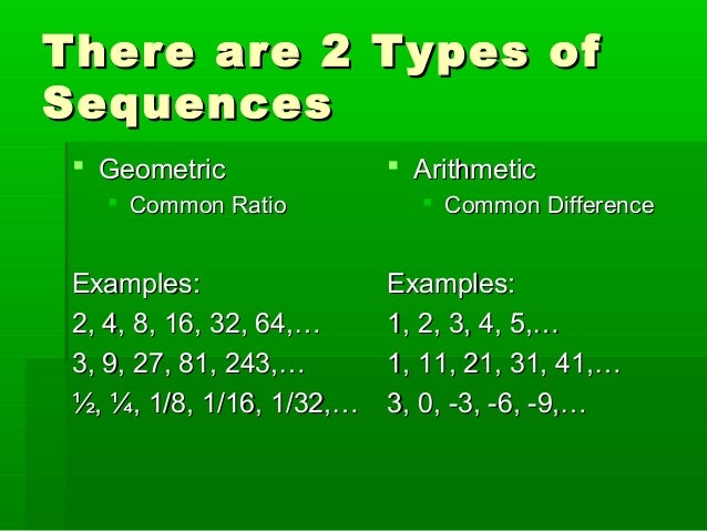 Sequences and series power point