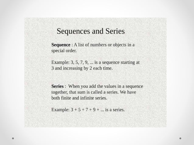 Sequences and series ppt | PPT