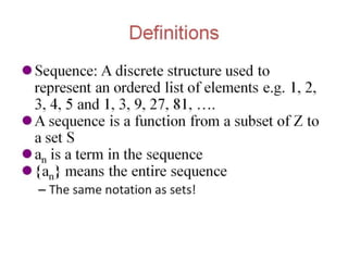 Sequences and summations | PPT