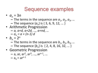 Sequences and summations | PPT