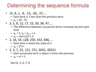 Sequences and summations | PPT