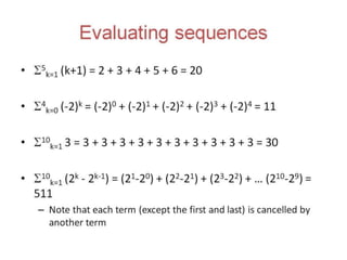 Sequences and summations | PPT