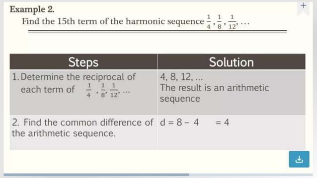Sequences_Arithmetic_Harmonic_Geometric.ppt | Physics | Science