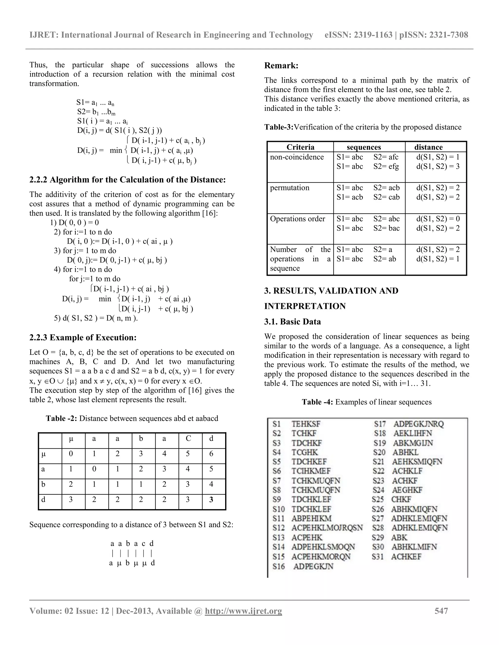 Sequences classification based on group technology for flexible manufacturing cell design | PDF