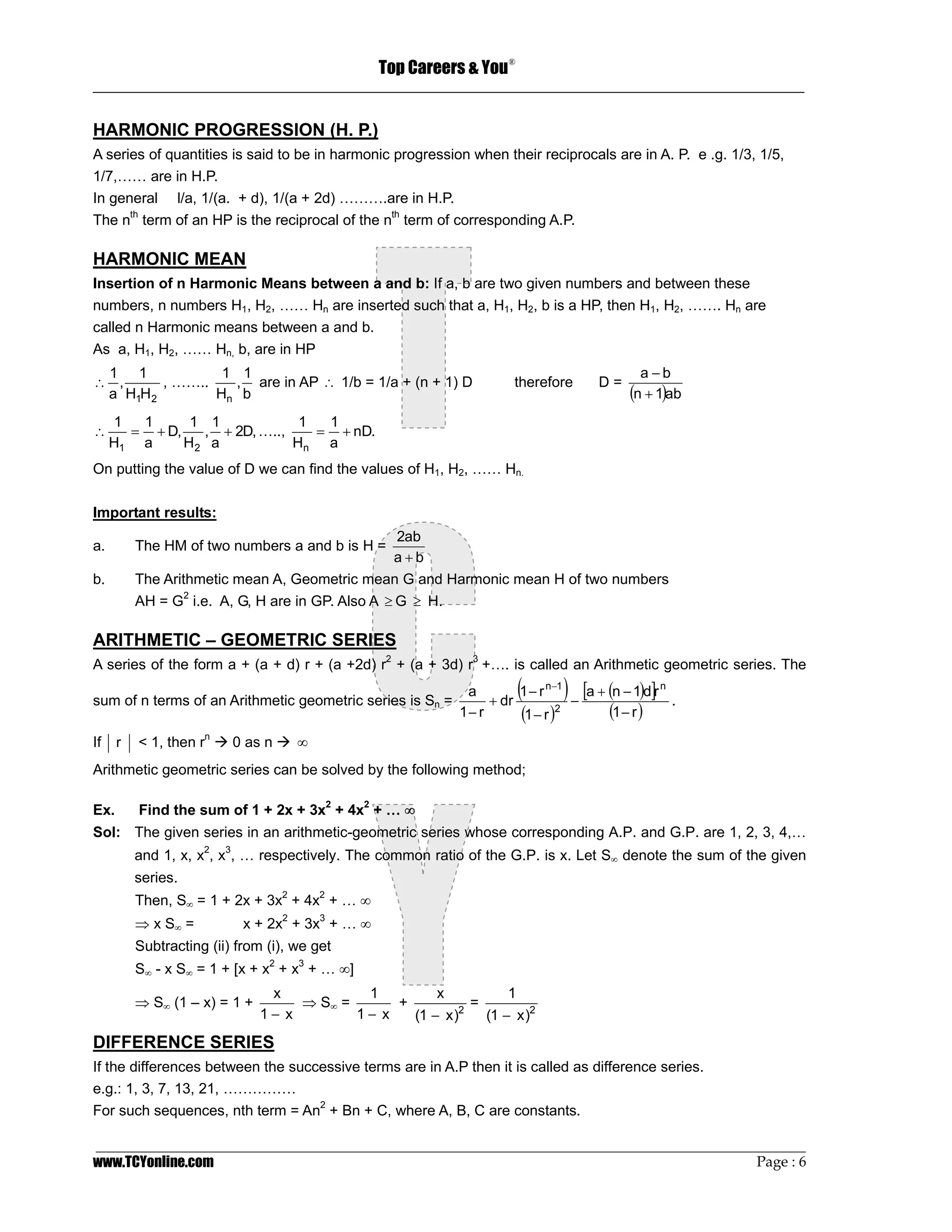 Sequence and Series | PDF