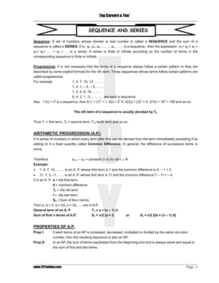 Sequence and Series | PDF