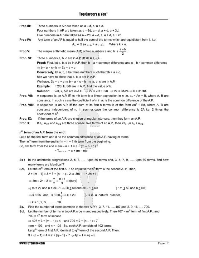 Sequence and Series | PDF