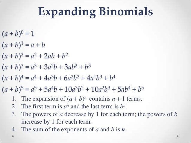 Sequences, Series, and the Binomial Theorem