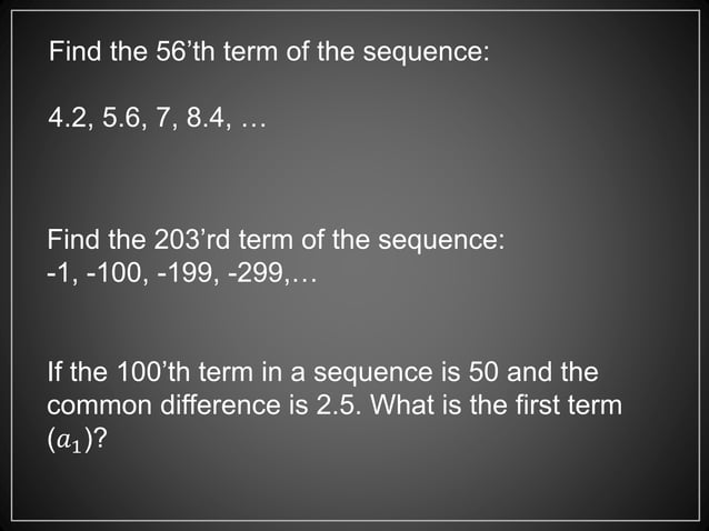 Sequences student version | PPT