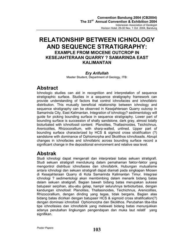 Sequence stratigraphy & ichnology | PDF