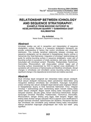Sequence stratigraphy & ichnology | PDF