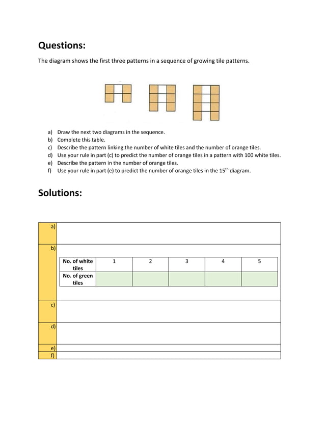 Sequence task 1 b | PDF