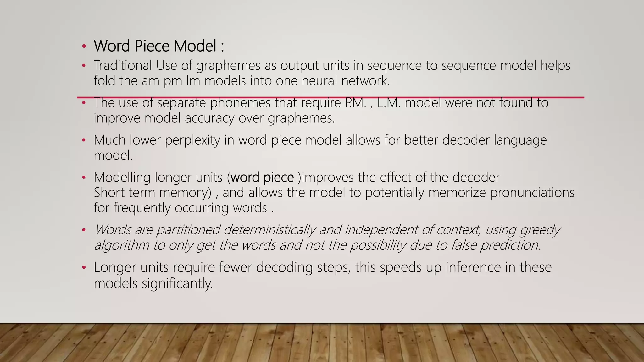 Sequence to sequence model speech recognition | PPT
