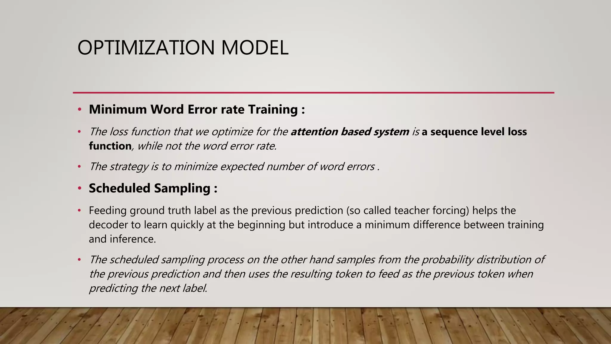 Sequence to sequence model speech recognition | PPT