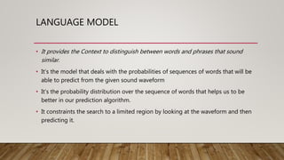 Sequence to sequence model speech recognition | PPT