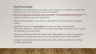 Sequence to sequence model speech recognition | PPT