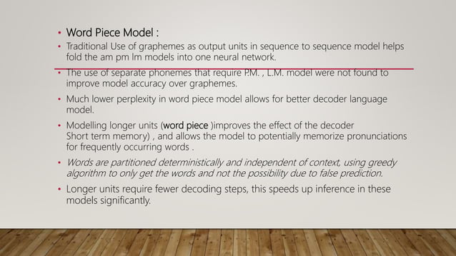 Sequence To Sequence Model Speech Recognition Ppt