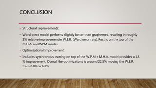 Sequence to sequence model speech recognition | PPT