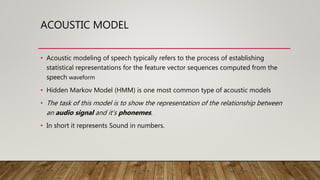 Sequence to sequence model speech recognition | PPT