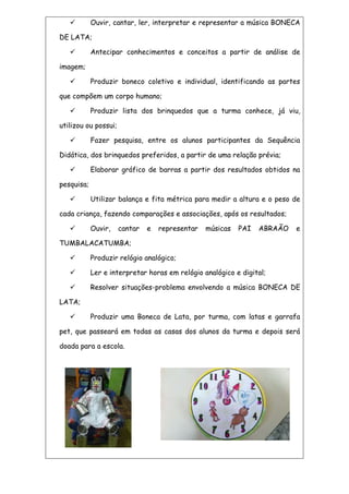 Sequencia didática boneco de lata | DOCX