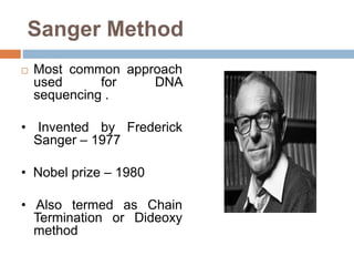 DNA Sequencing | PPTX
