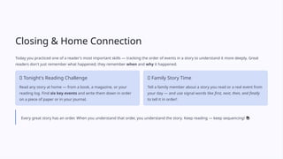 Sequencing Six Events: Mastering Story Order in Grade 4 Literary Texts ...