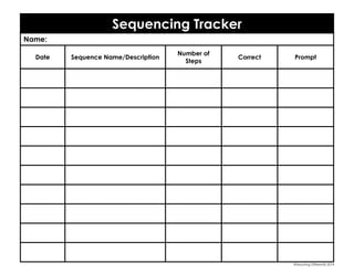 Sequencing Writing Template