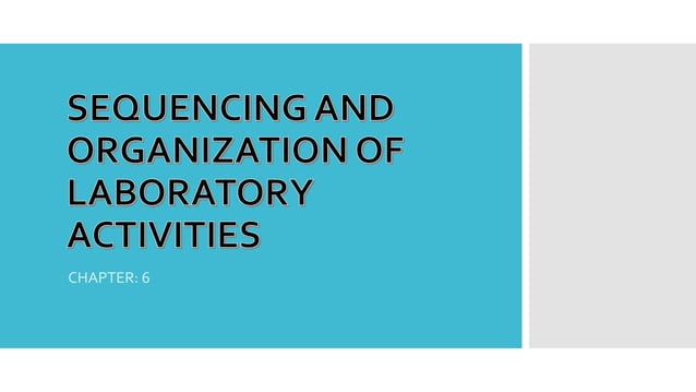 sequencing and organization of laboratory work.pptx | Homework and ...