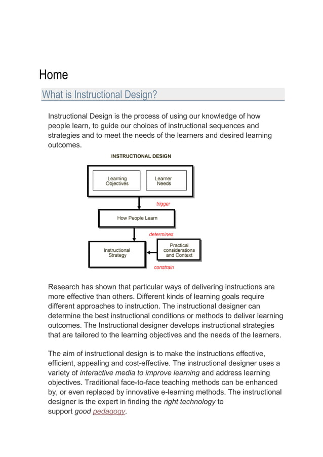 Sequencing and structuring learning modules in instructional design ...