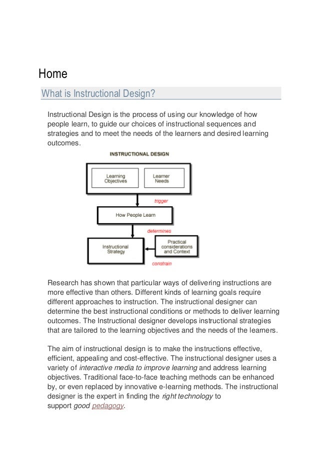 Designing Effective Instruction Textbook - Design Talk