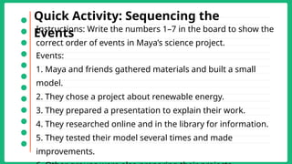 Sequencing at least 7 events.pptx GRADE 5 SPED | PPTX