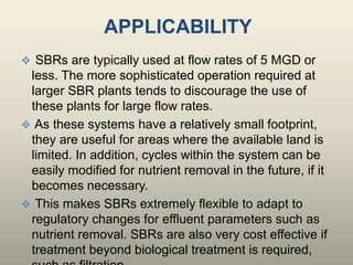 Sequencing batch reactors | PPTX