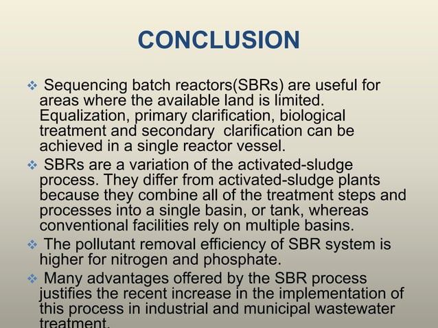 Sequencing batch reactors | PPTX | Chemistry | Science