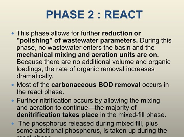 Sequencing batch reactors | PPTX | Chemistry | Science