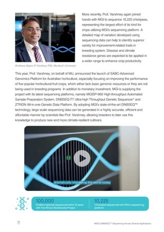 MGI Sequencing and Genomics. Elevanting Science and Healthcare | PDF
