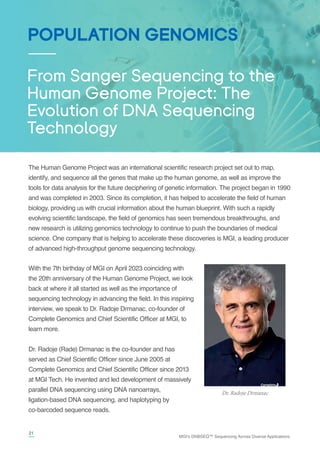 MGI Sequencing and Genomics. Elevanting Science and Healthcare | PDF