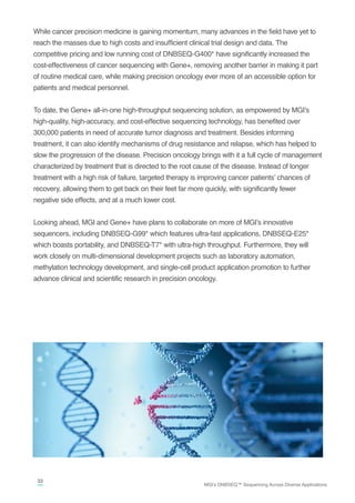 MGI Sequencing and Genomics. Elevanting Science and Healthcare | PDF