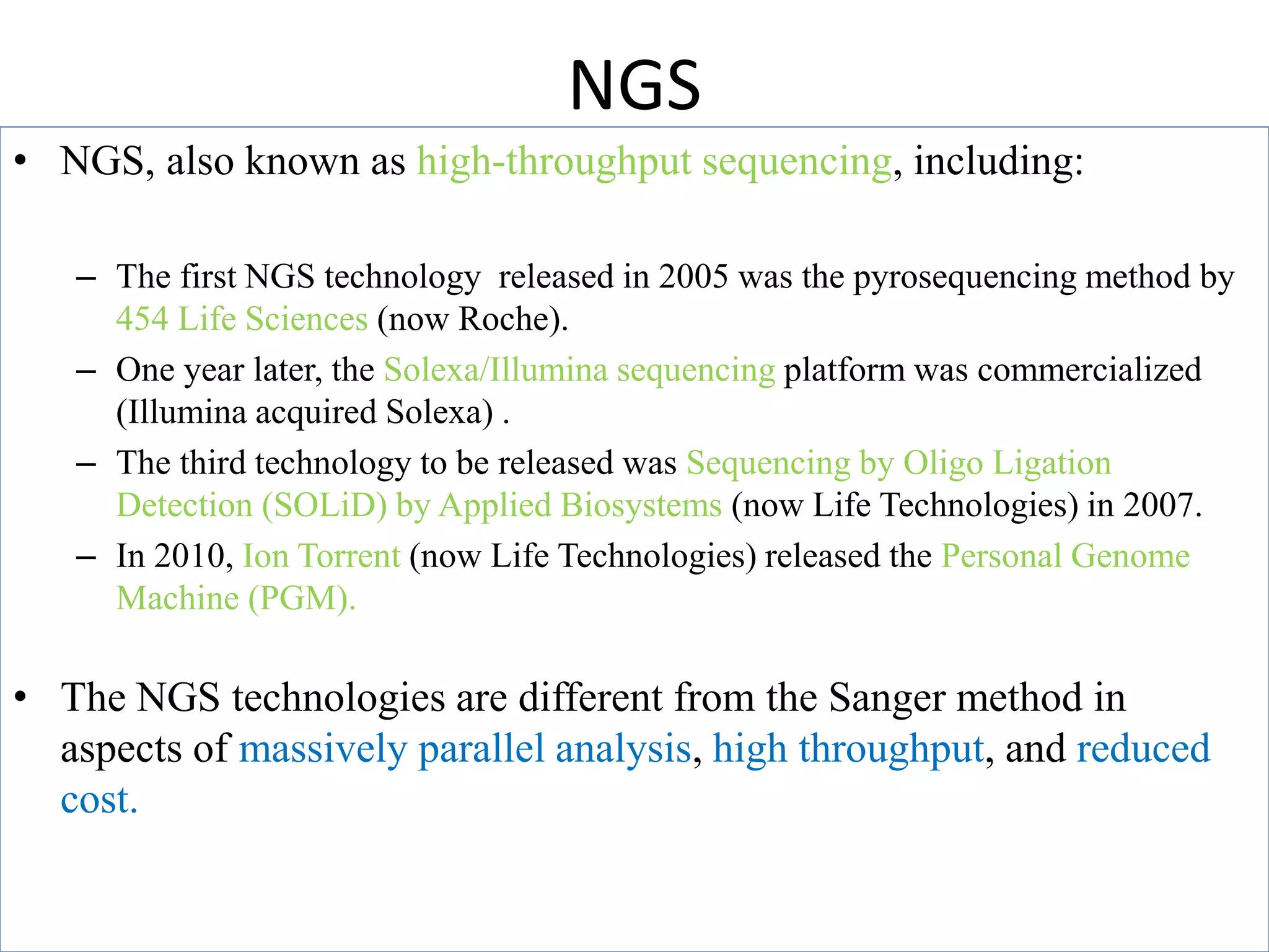 Ion torrent and SOLiD Sequencing Techniques | PPTX