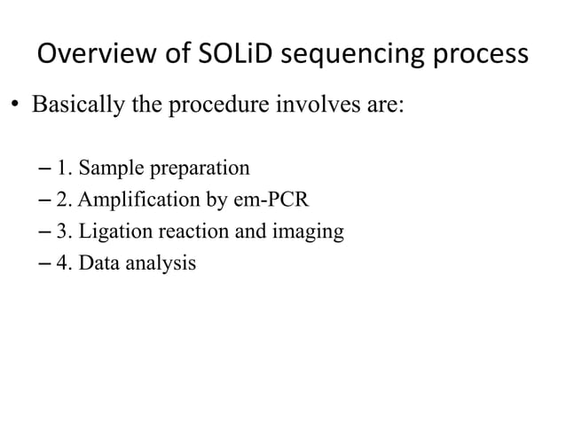 Ion torrent and SOLiD Sequencing Techniques | PPTX | Chemistry | Science