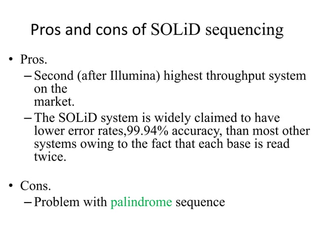 Ion torrent and SOLiD Sequencing Techniques | PPTX | Chemistry | Science