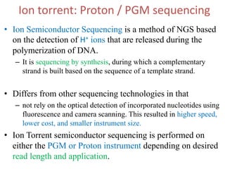 Ion torrent and SOLiD Sequencing Techniques | PPTX