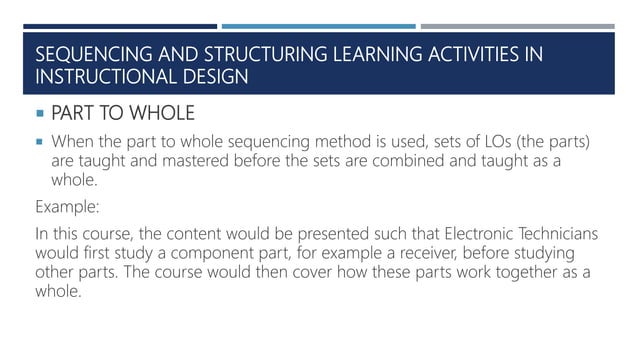Sequencing objectives | PPTX