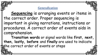 Sequencing of events grade 3 | PPTX