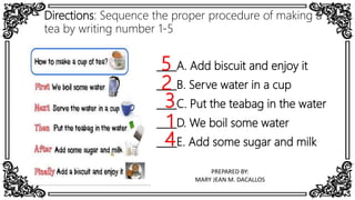 Sequencing of events grade 3 | PPTX