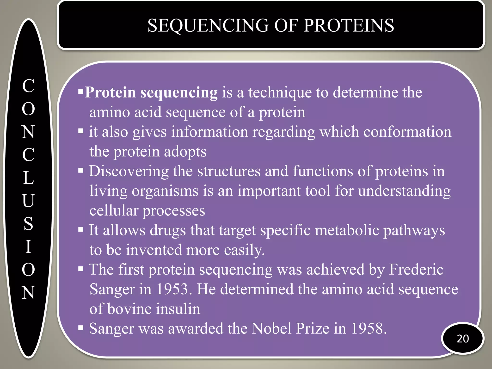 Sequencing of protein | PPTX