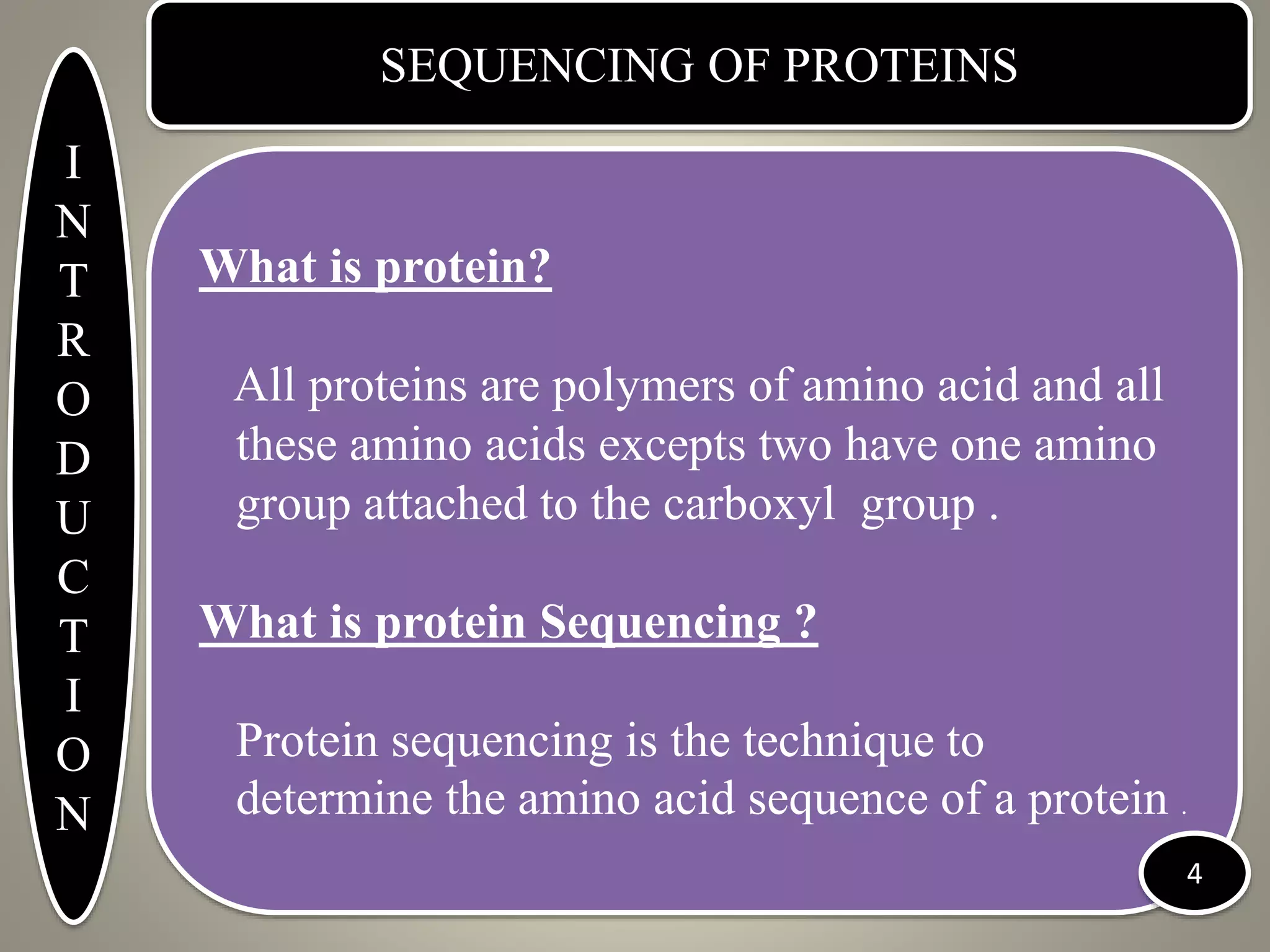 Sequencing of protein | PPTX