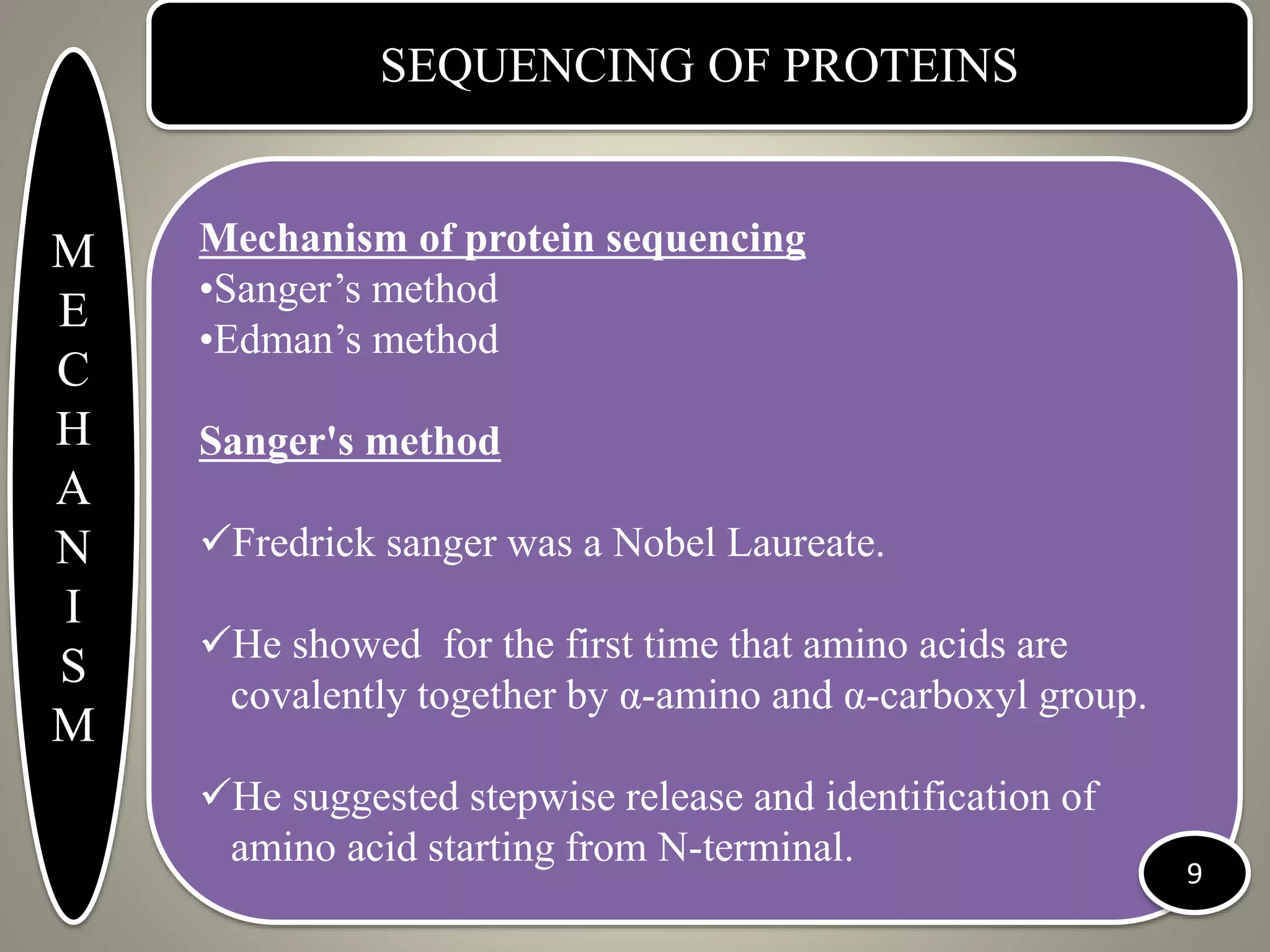 Sequencing of protein | PPTX