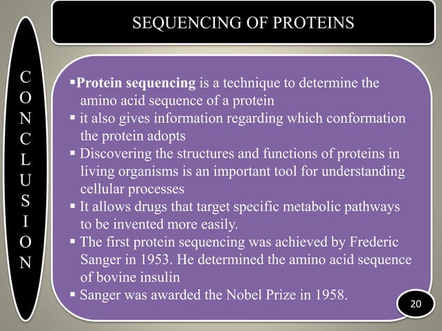 Sequencing of protein | PPTX