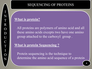 Sequencing of protein | PPTX