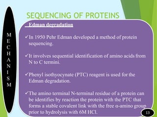 Sequencing of protein ppts | PPT